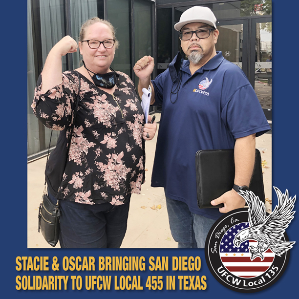 135 Sends Reps to Texas Strike - UFCW Local 135
