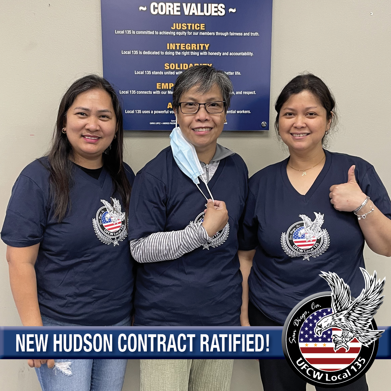 Hudson Contract Ratified – UFCW Local 135