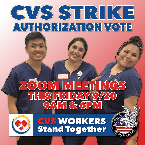 CVS Strike Vote Zoom Meetings – UFCW Local 135
