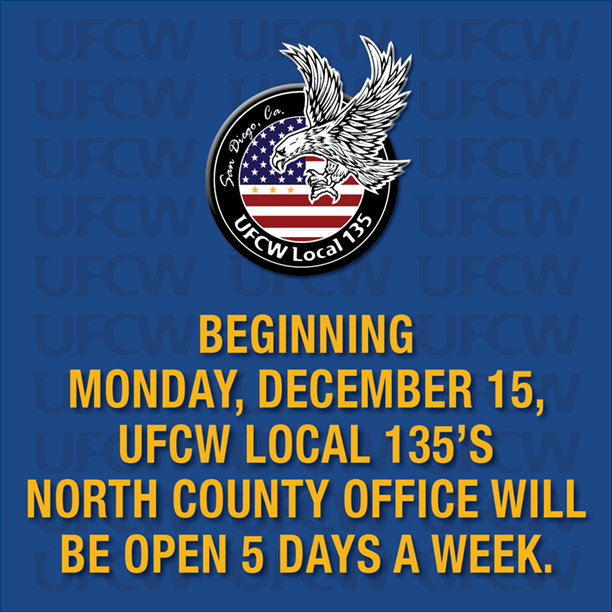 North County Office to Open 5-Days a Week – UFCW Local 135