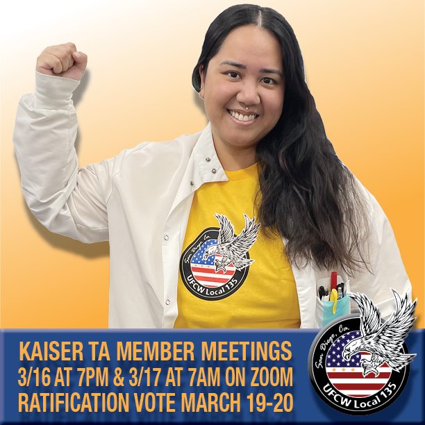 Kaiser TA Zoom Meetings and Vote Info – UFCW Local 135